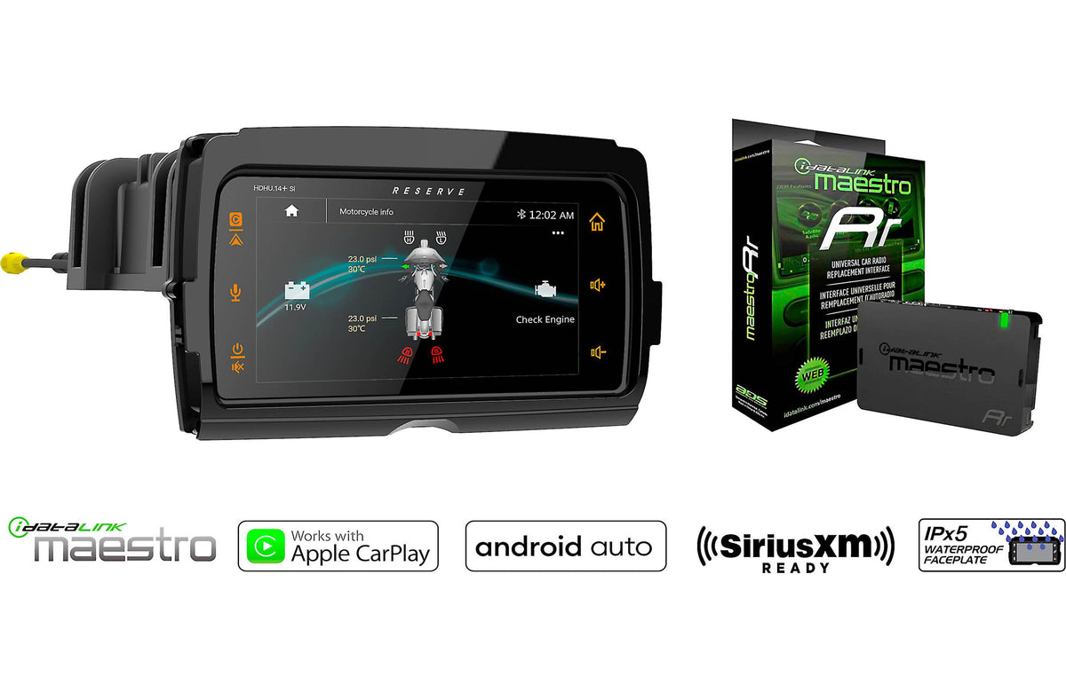 Soundstream HDHU14SI V1 Motorcycle SiriusXM Radio Ready HeadUnit