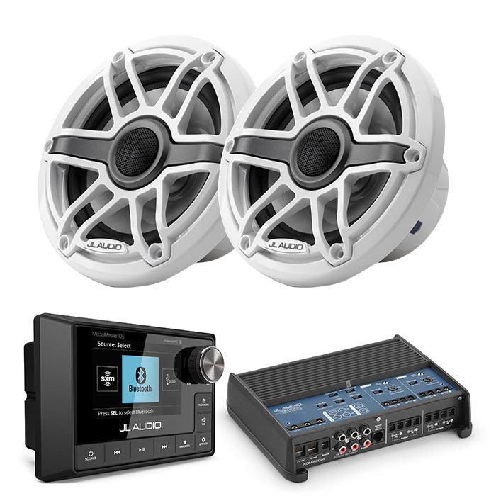 JL Audio MM105 + XDM400/4 + M6-650X-S-GwGw Marine Bundle